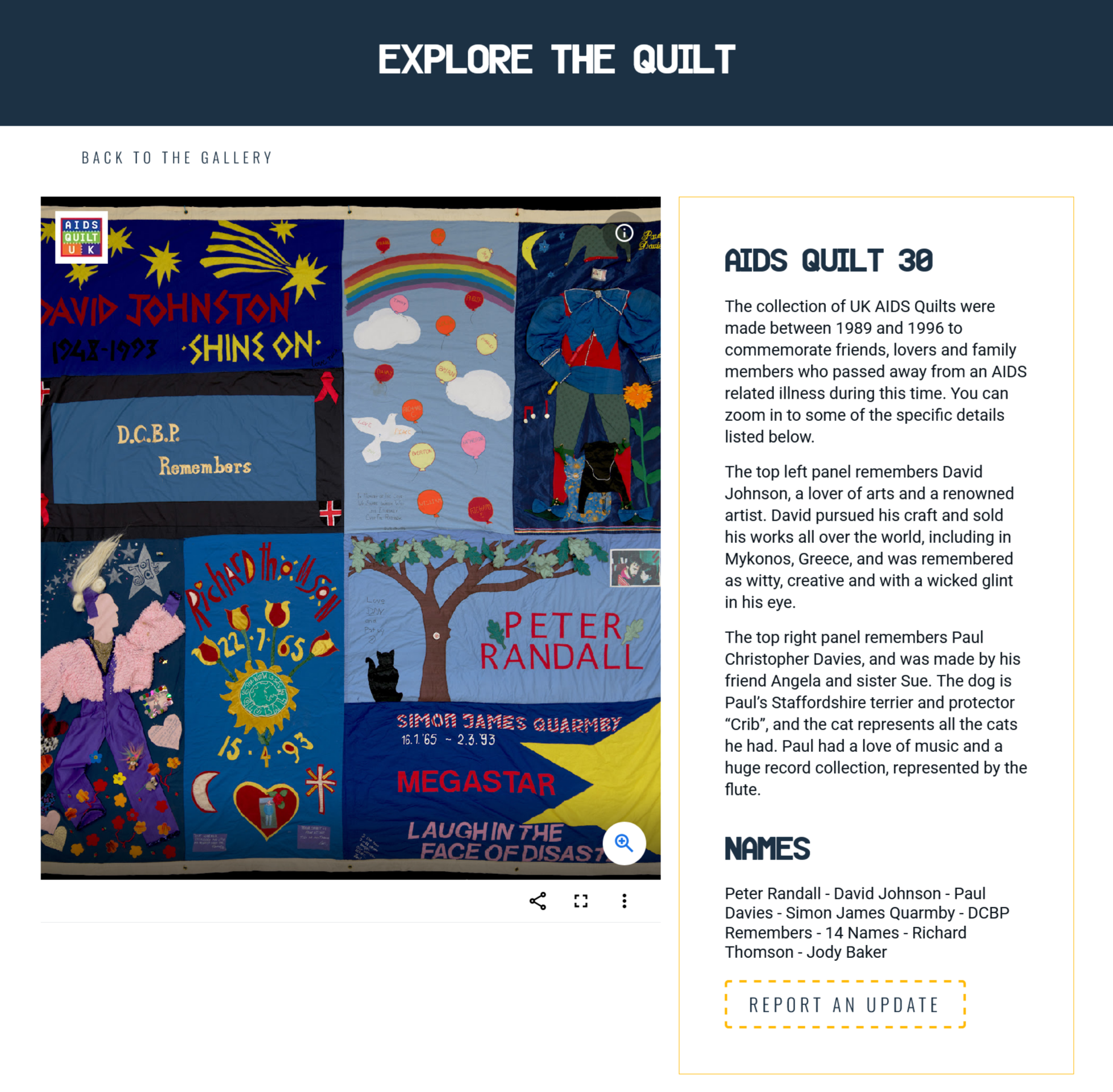 Creating a digital space to explore the UK AIDS Memorial Quilt - Japeto ...